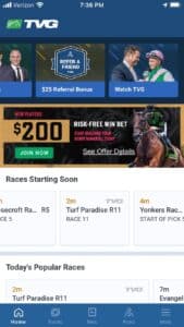 TVG Review 2025: $200 First Bet Refund