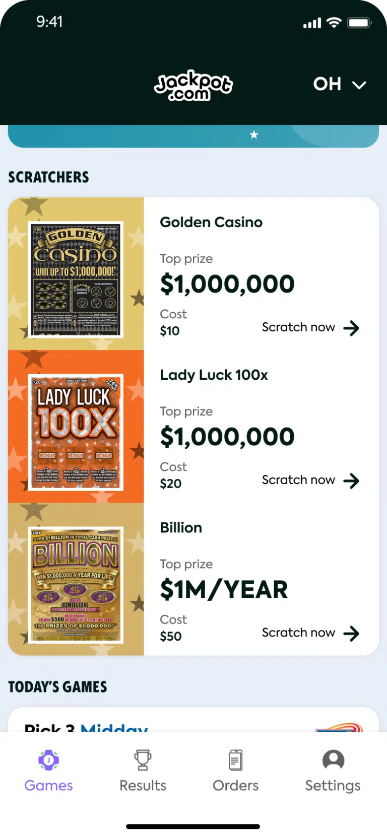 Scratch Off Lottery Tickets: Buy Official Scratchers Online